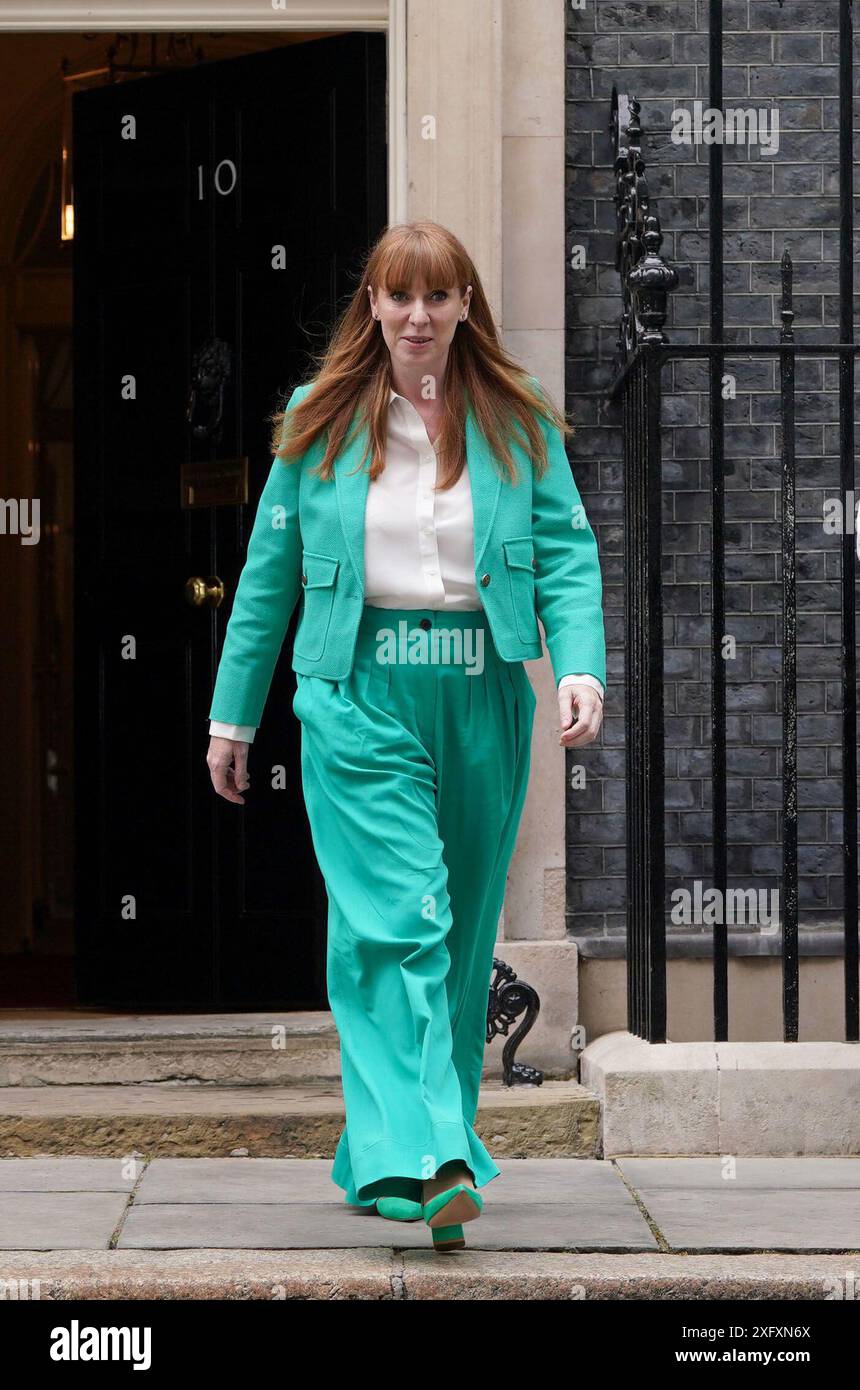 Angela Rayner leaves at 10 Downing Street, London, after being ...