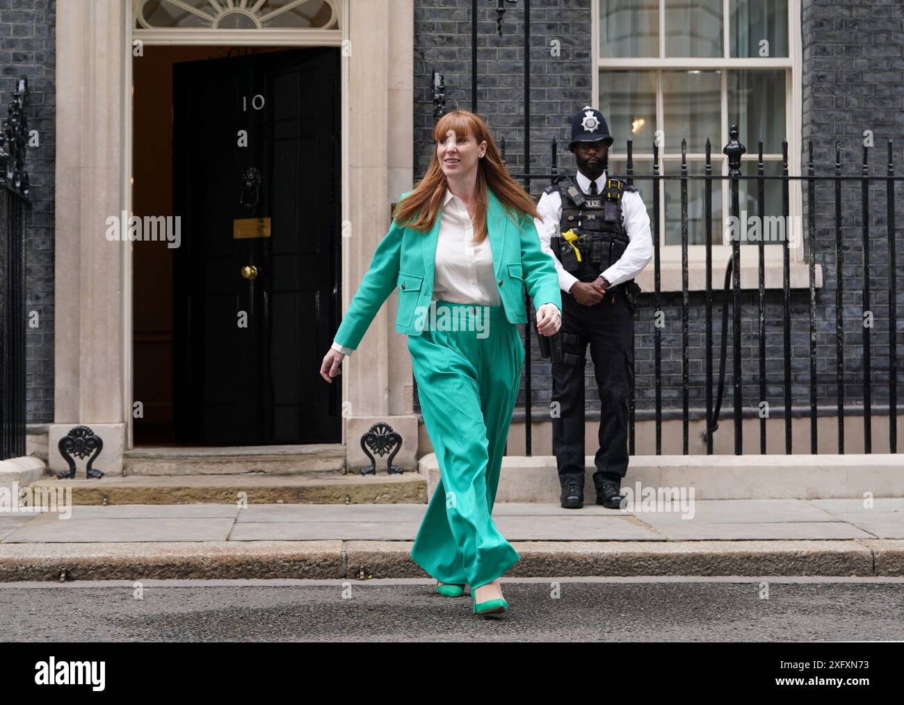 Angela Rayner leaves at 10 Downing Street, London, after being ...
