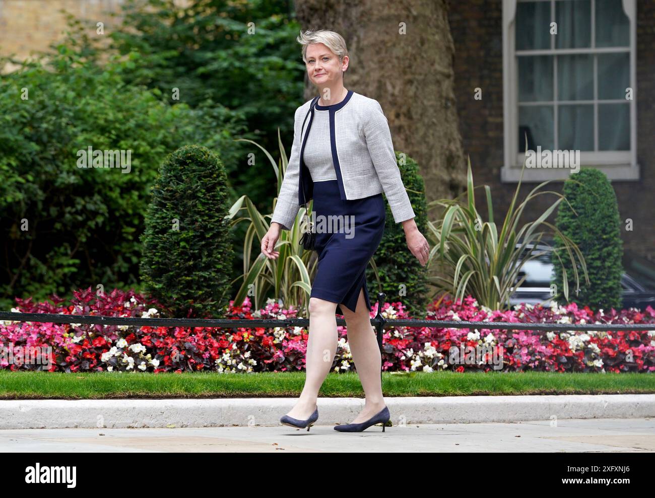 Home Secretary Yvette Cooper arrives at 10 Downing Street, London ...
