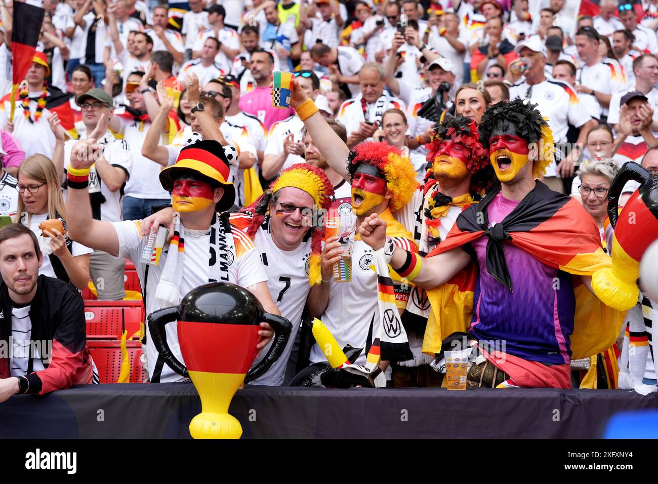 Germany fans in the stands before the UEFA Euro 2024, quarter-final ...