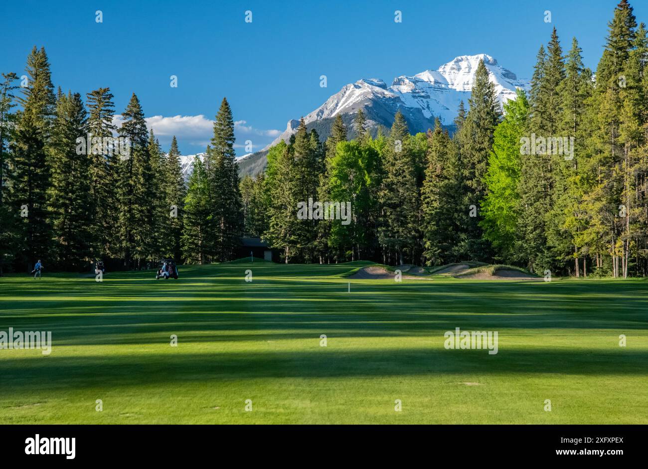Beautiful view of golf course in Banff National Park Alberta, Canada ...