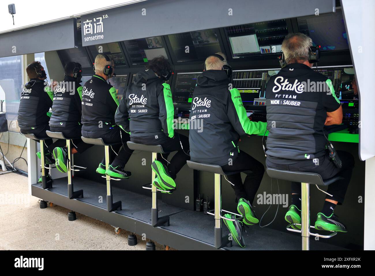 Silverstone, UK. 05th July, 2024. Sauber pit gantry. 05.07.2024 ...