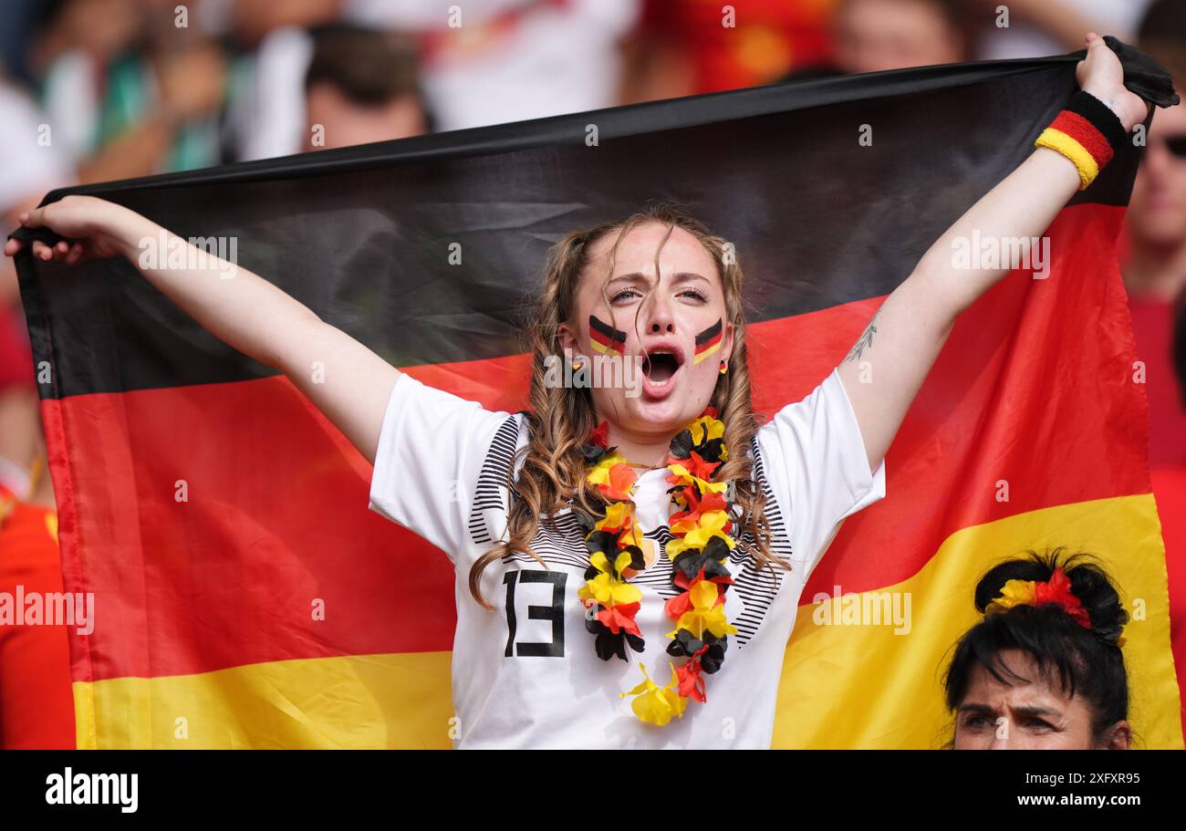 Germany supporter before the UEFA Euro 2024, quarter-final match at the Stuttgart Arena in ...