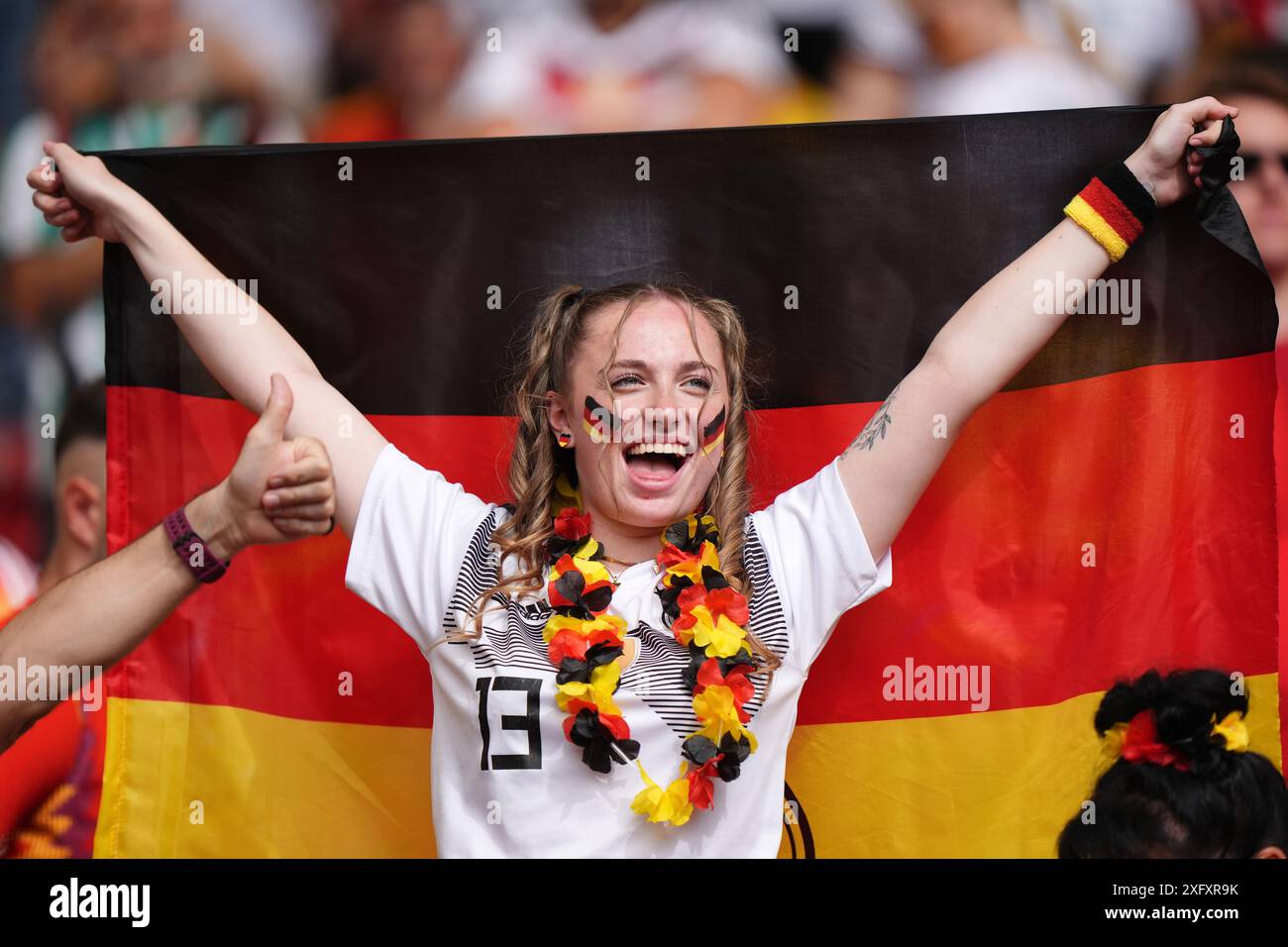 Germany supporter before the UEFA Euro 2024, quarter-final match at the Stuttgart Arena in ...