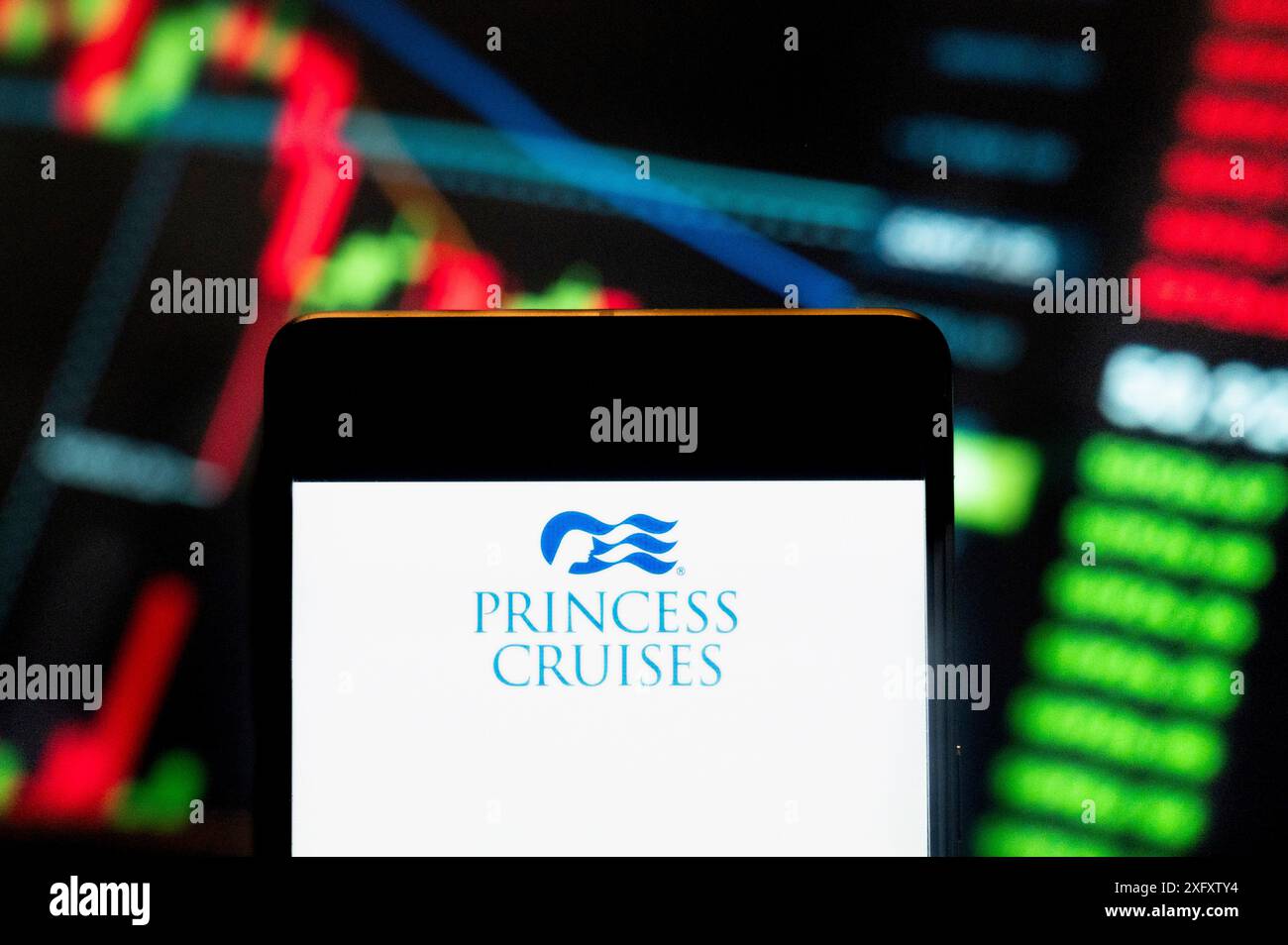 In this photo illustration, the cruise line company Princess Cruises ...