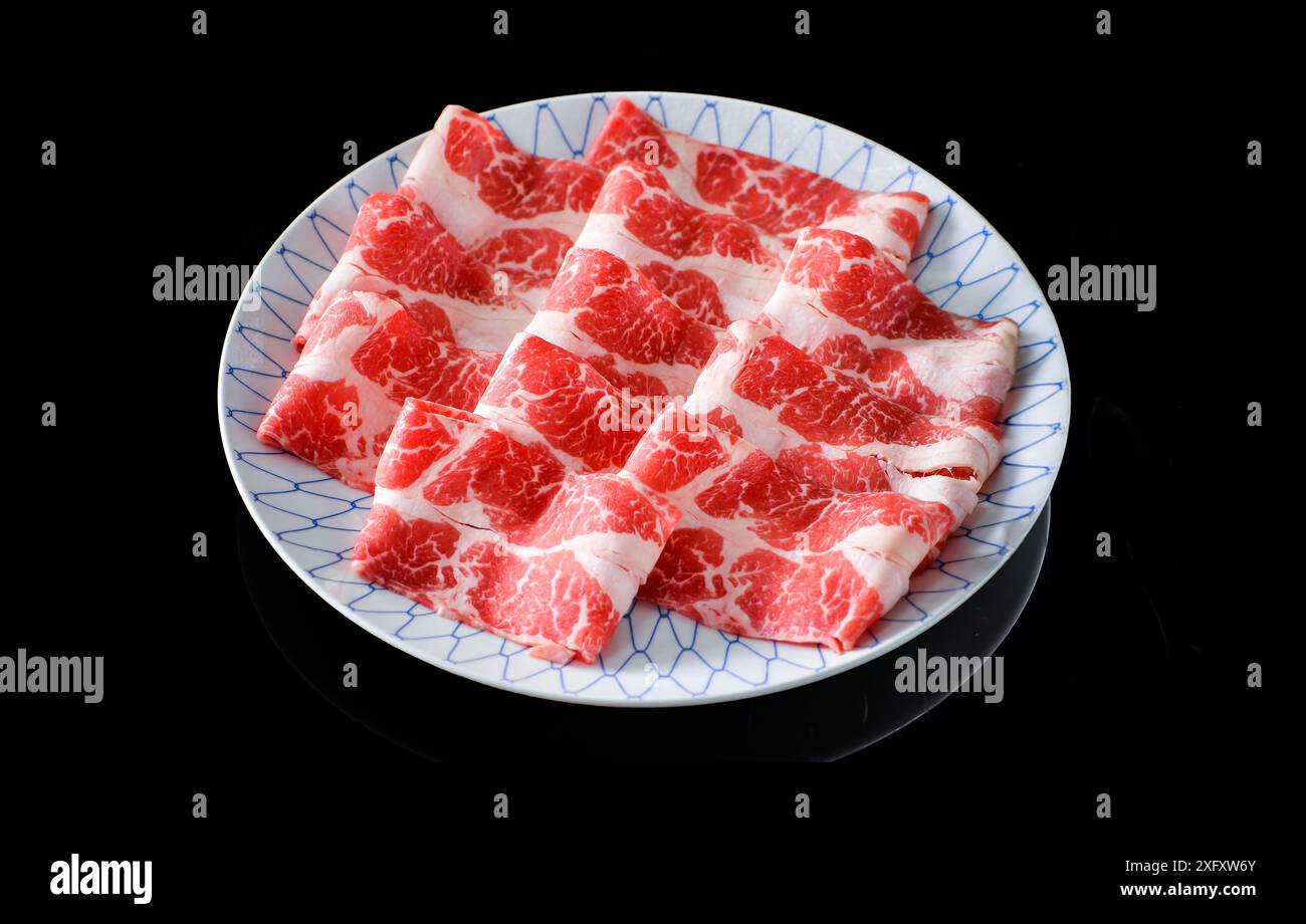 A5 Wagyu beef, Kobe ,Japanese beef with plate Stock Photo - Alamy