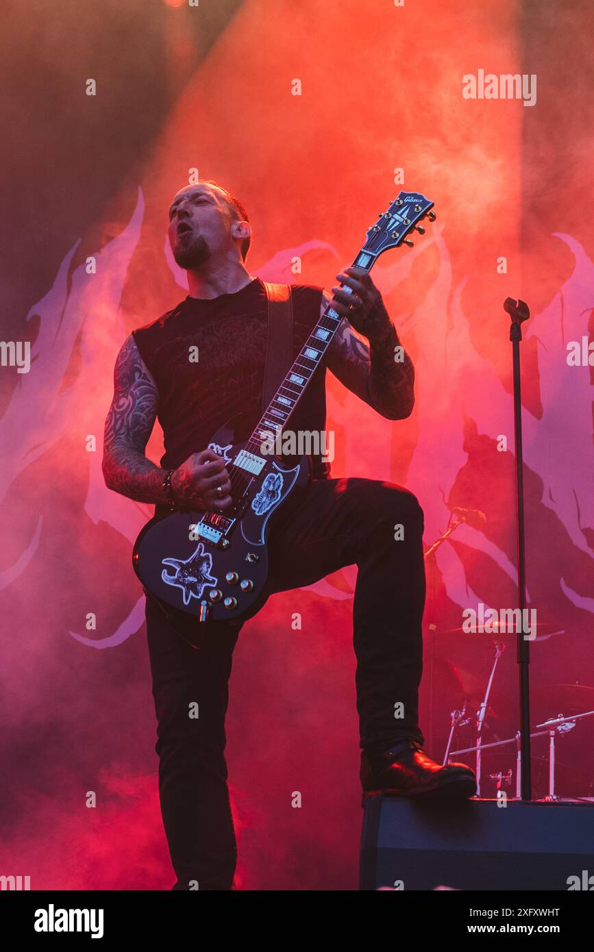 The Asinhell band performed at Danish Copenhell festival 2024. Credit ...