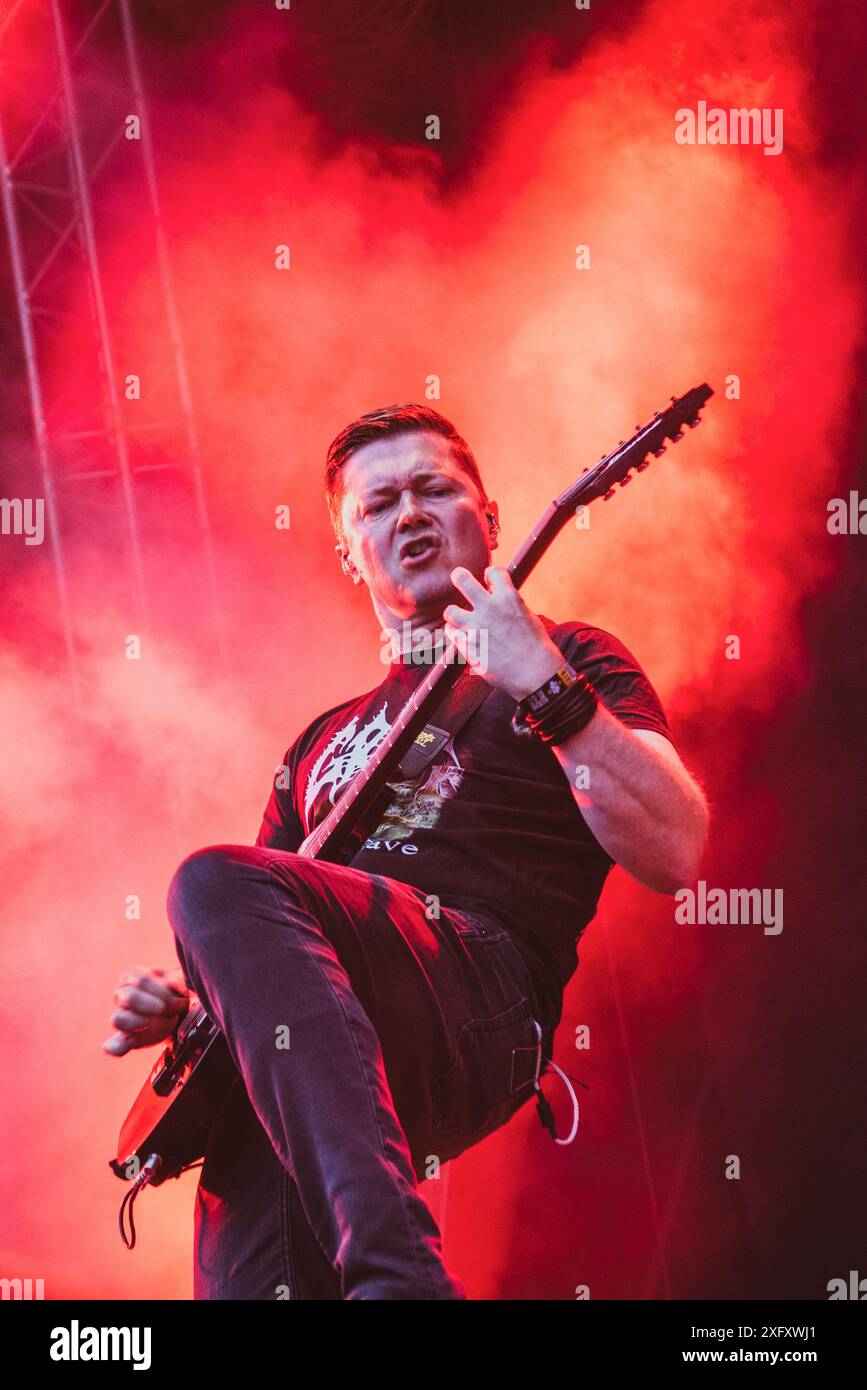 The Asinhell band performed at Danish Copenhell festival 2024. Credit ...