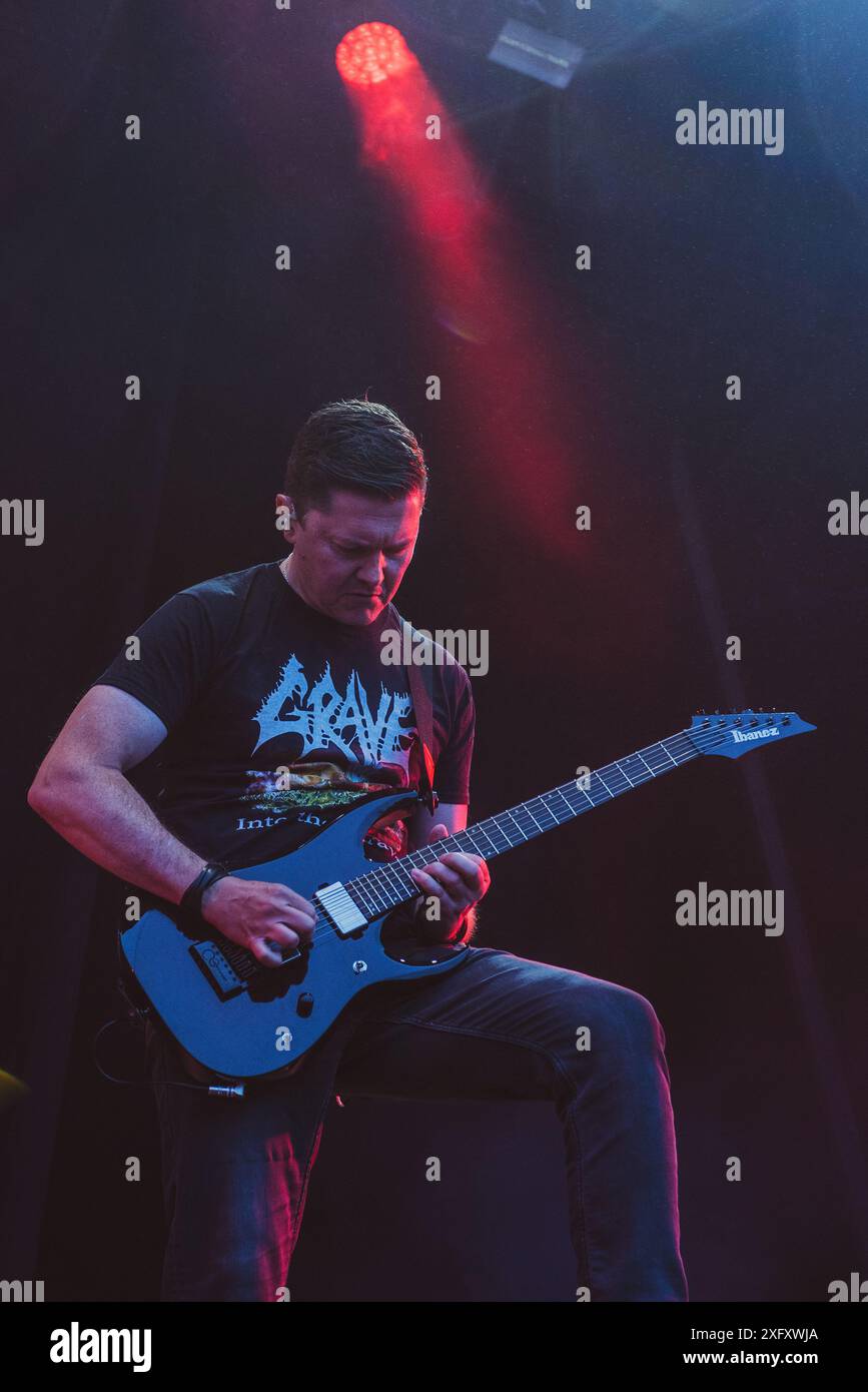 The Asinhell band performed at Danish Copenhell festival 2024. Credit ...