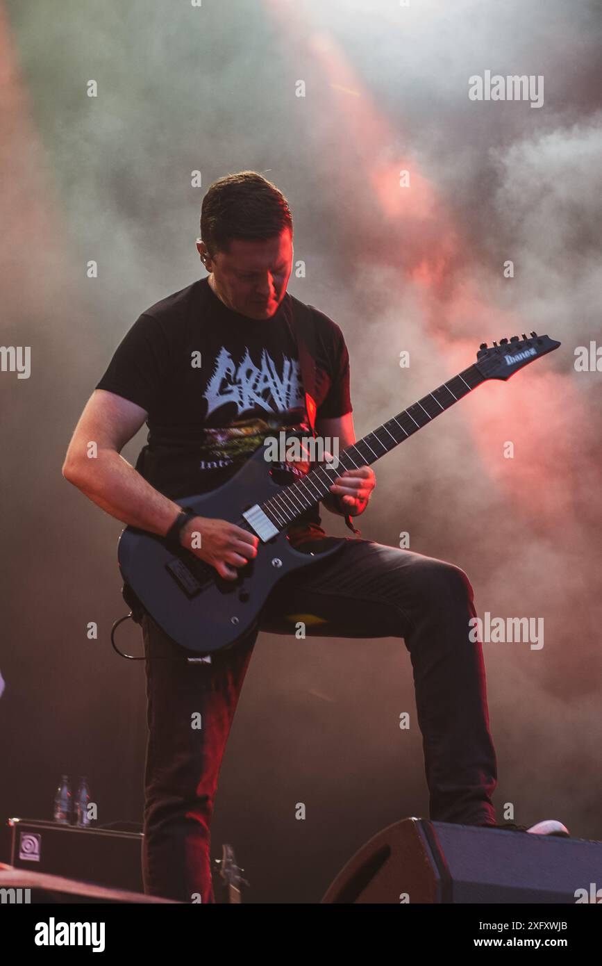 The Asinhell band performed at Danish Copenhell festival 2024. Credit ...