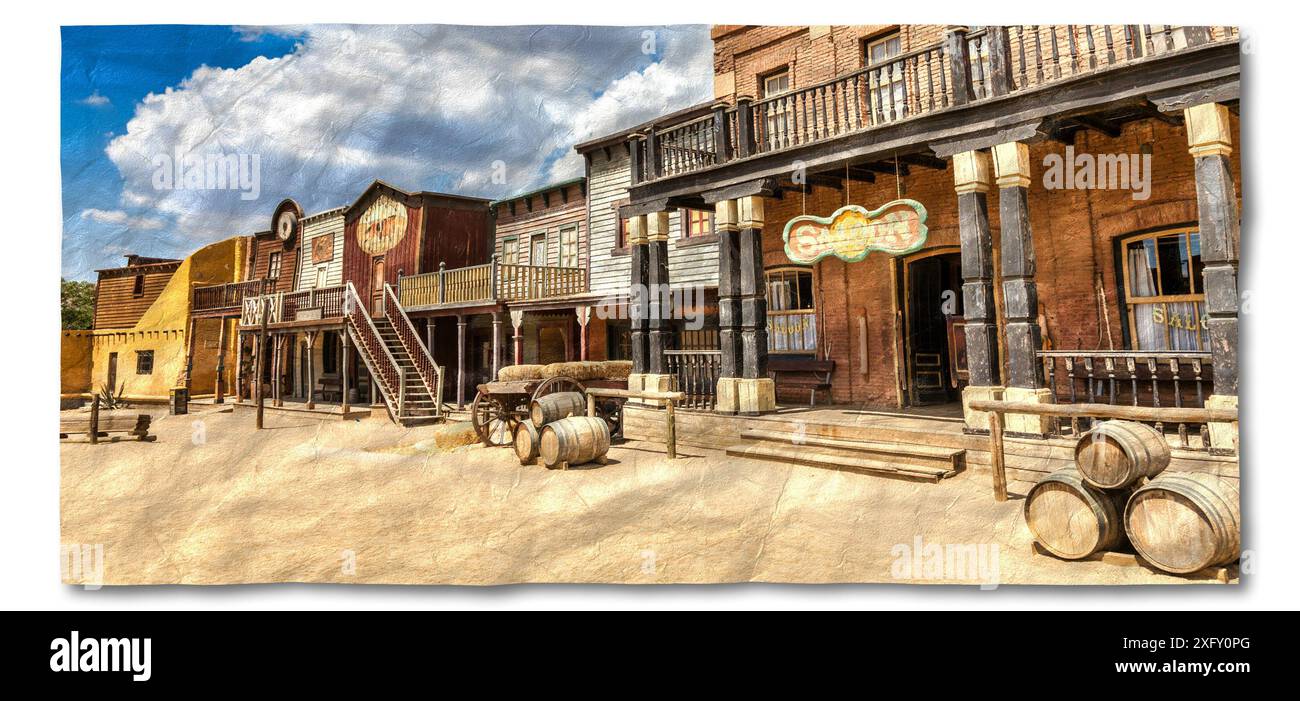 Wild west town buildings Cut Out Stock Images & Pictures - Alamy