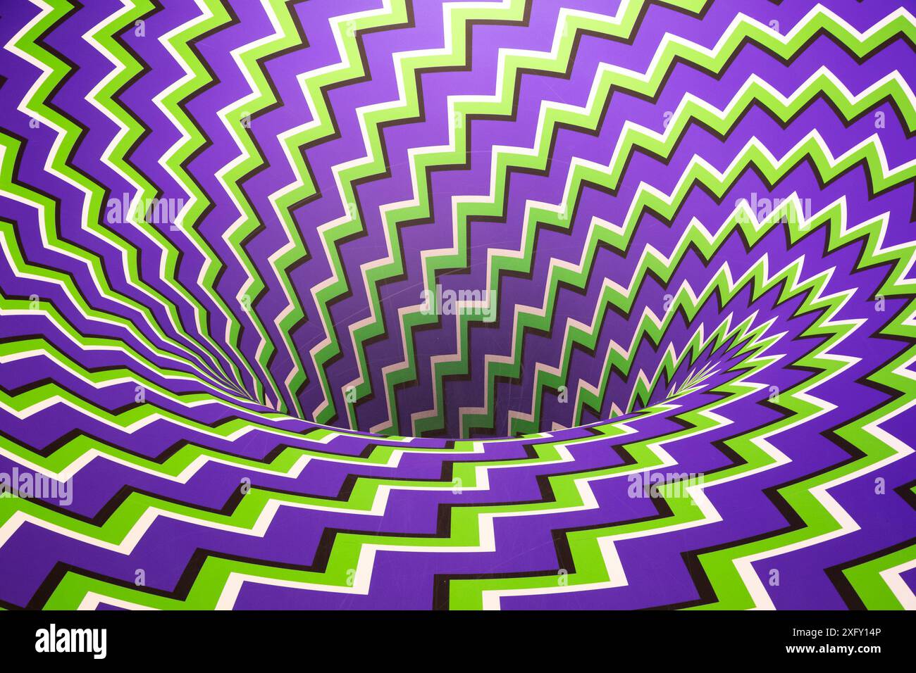 Optical illusion horizontal background. Abstract curves, geometric ...