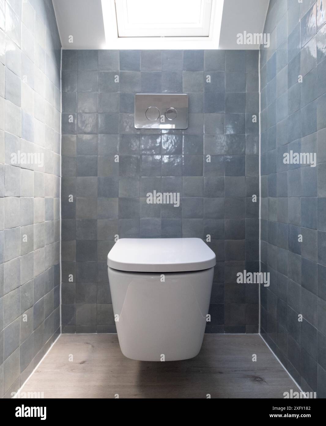 Small toilet in loft conversion making clever use of eaves in the attic ...