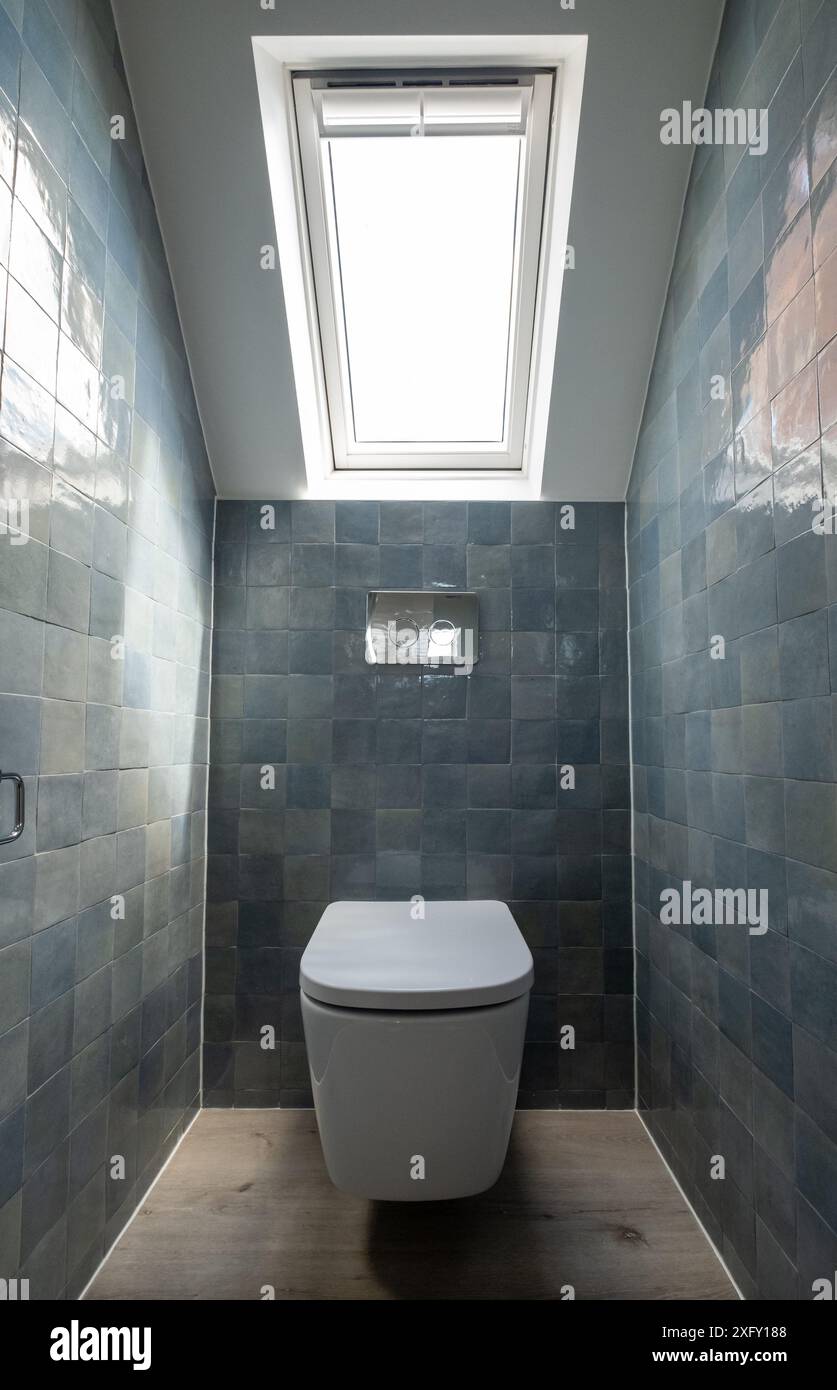 Small toilet in loft conversion making clever use of eaves in the attic ...