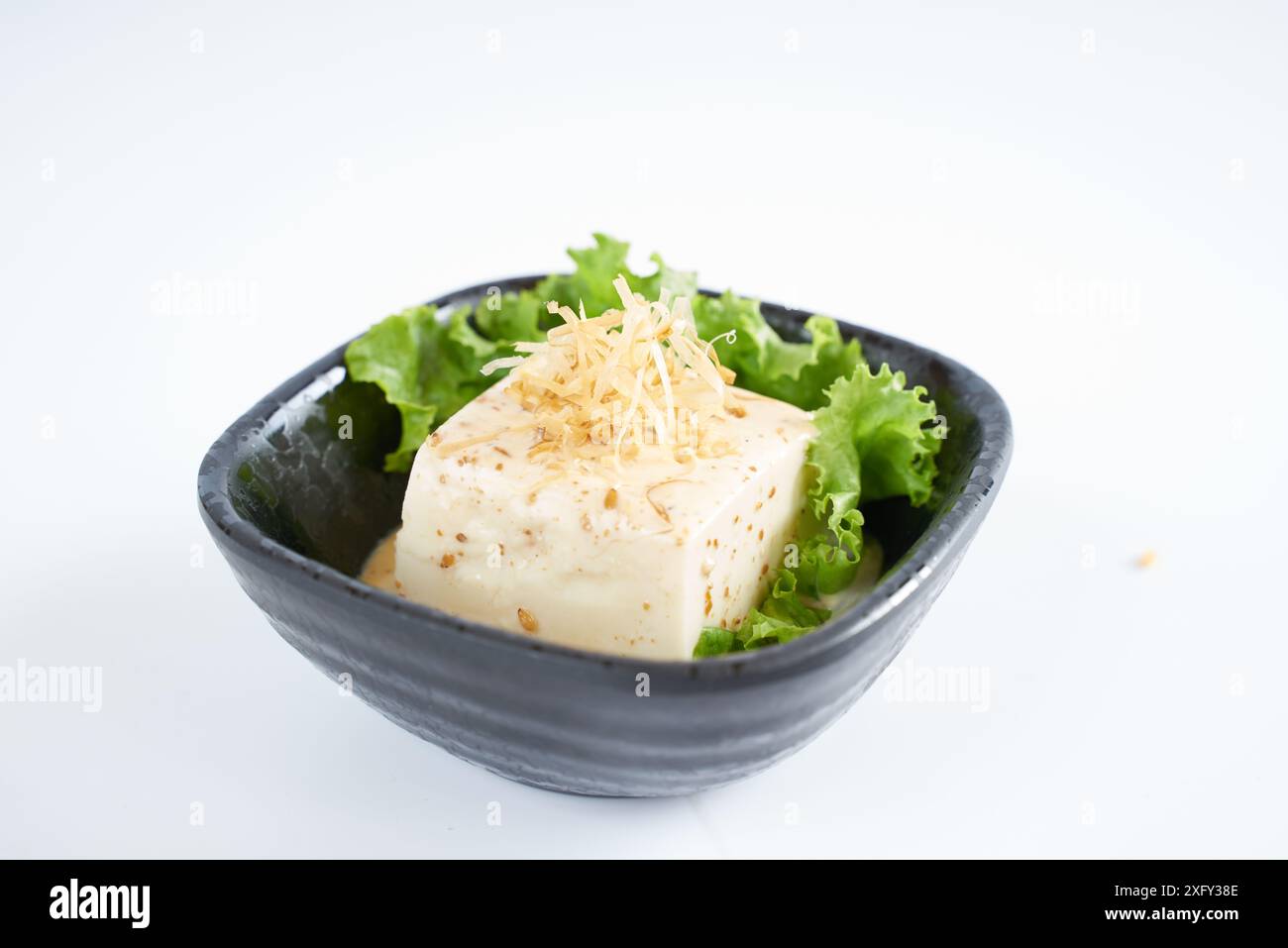 Japanese Dessert Cheese Tofu on ice Stock Photo - Alamy