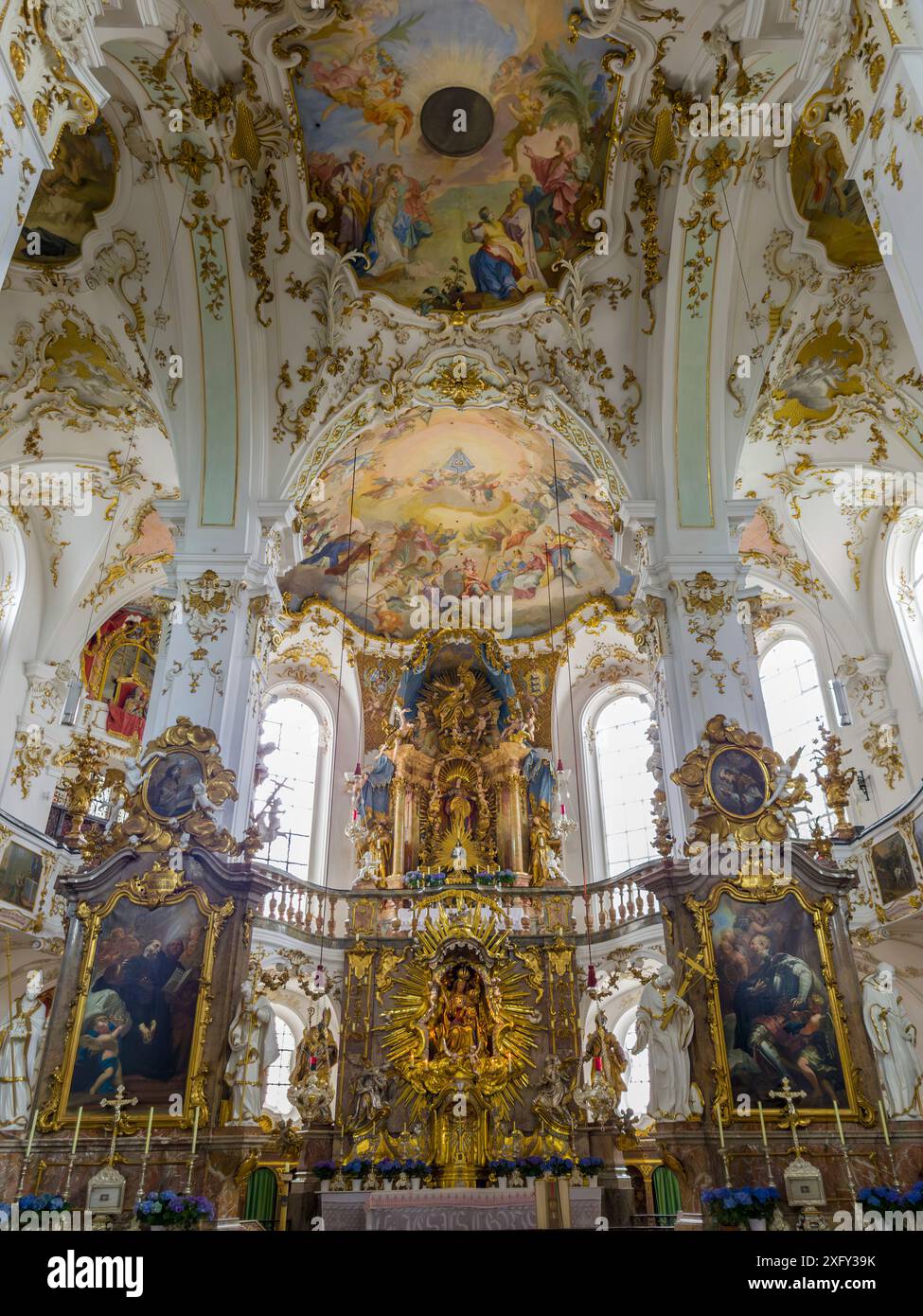 Interior view of the pilgrimage church of andechs monastery hi-res ...