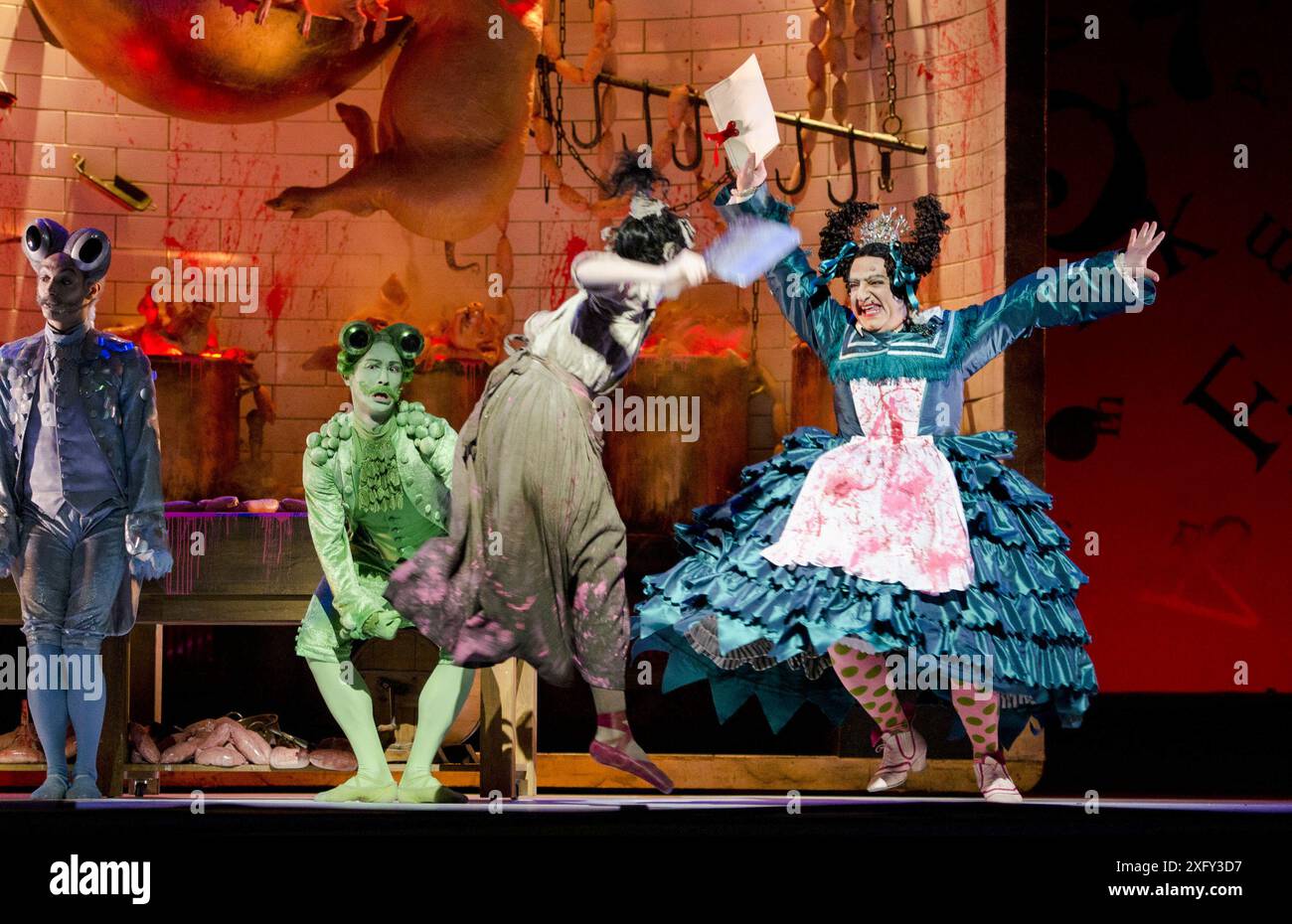 l-r: Ludovic Ondiviella (Fish), Kenta Kura (Frog), Kristen McNally ...