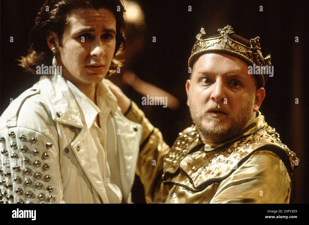 l-r: Grant Thatcher (Piers Gaveston), Simon Russell Beale (King Edward ...