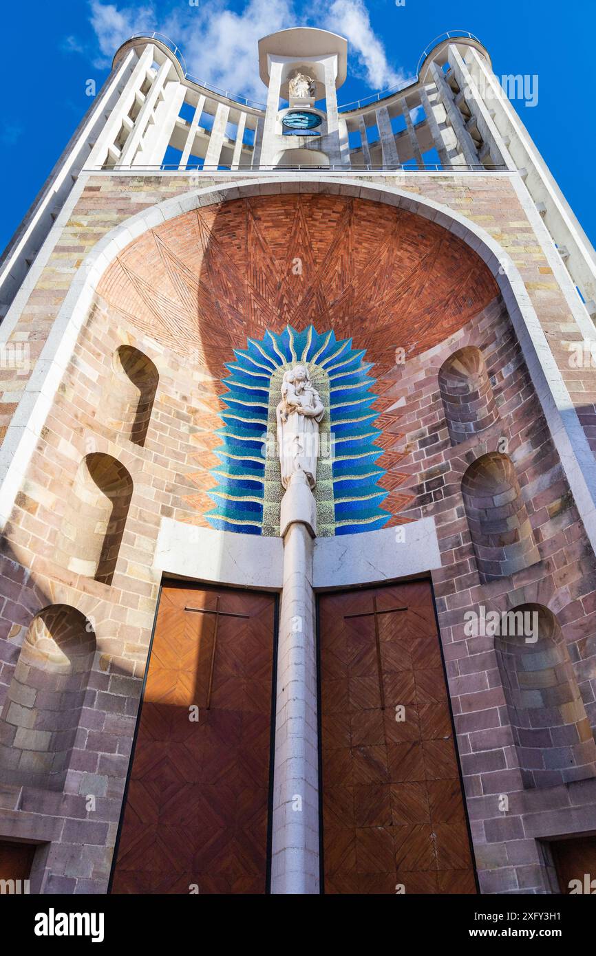 Virgin Grande church, catholic temple with vaulted semicircular arch ...