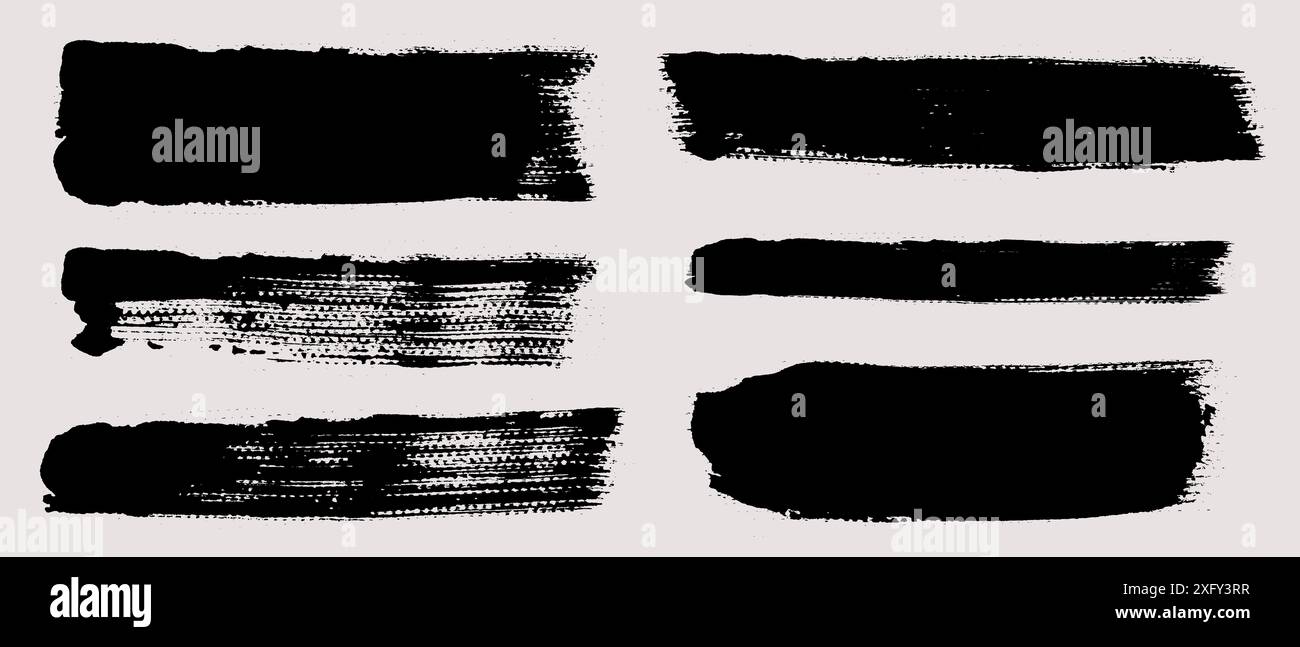 Brush strokes vector. Set of text boxes Stock Vector Image & Art - Alamy