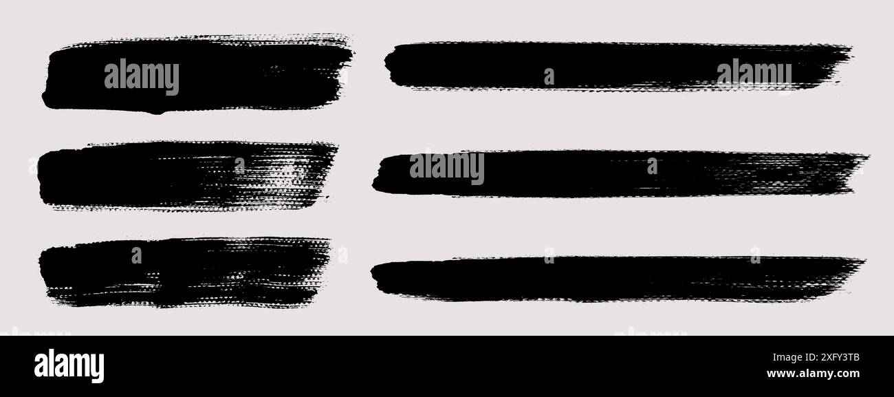 Brush strokes vector. Set of text boxes Stock Vector Image & Art - Alamy