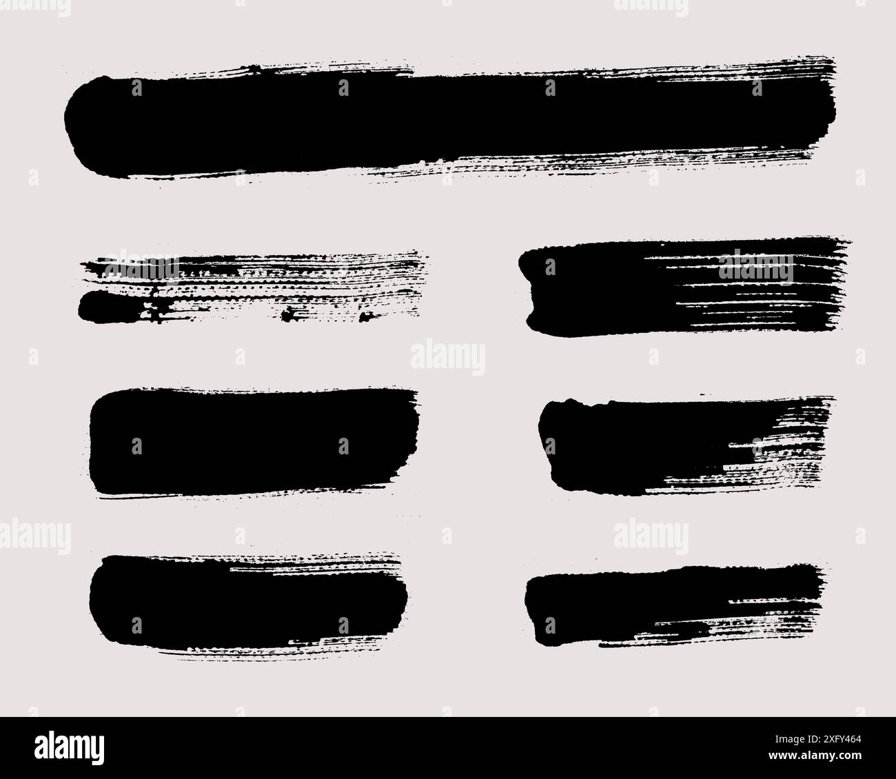 Brush strokes vector. Set of text boxes Stock Vector Image & Art - Alamy
