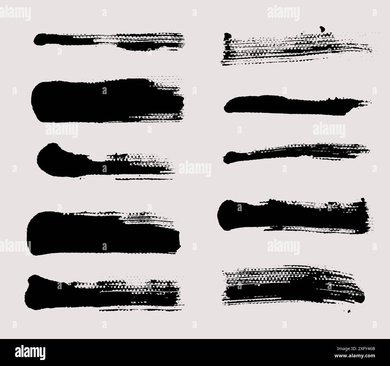 Brush strokes vector. Set of text boxes Stock Vector Image & Art - Alamy