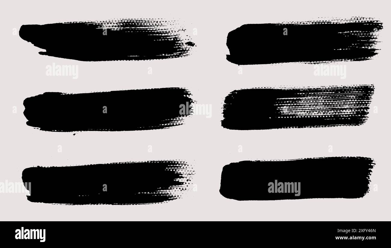 Brush strokes vector. Set of text boxes Stock Vector Image & Art - Alamy