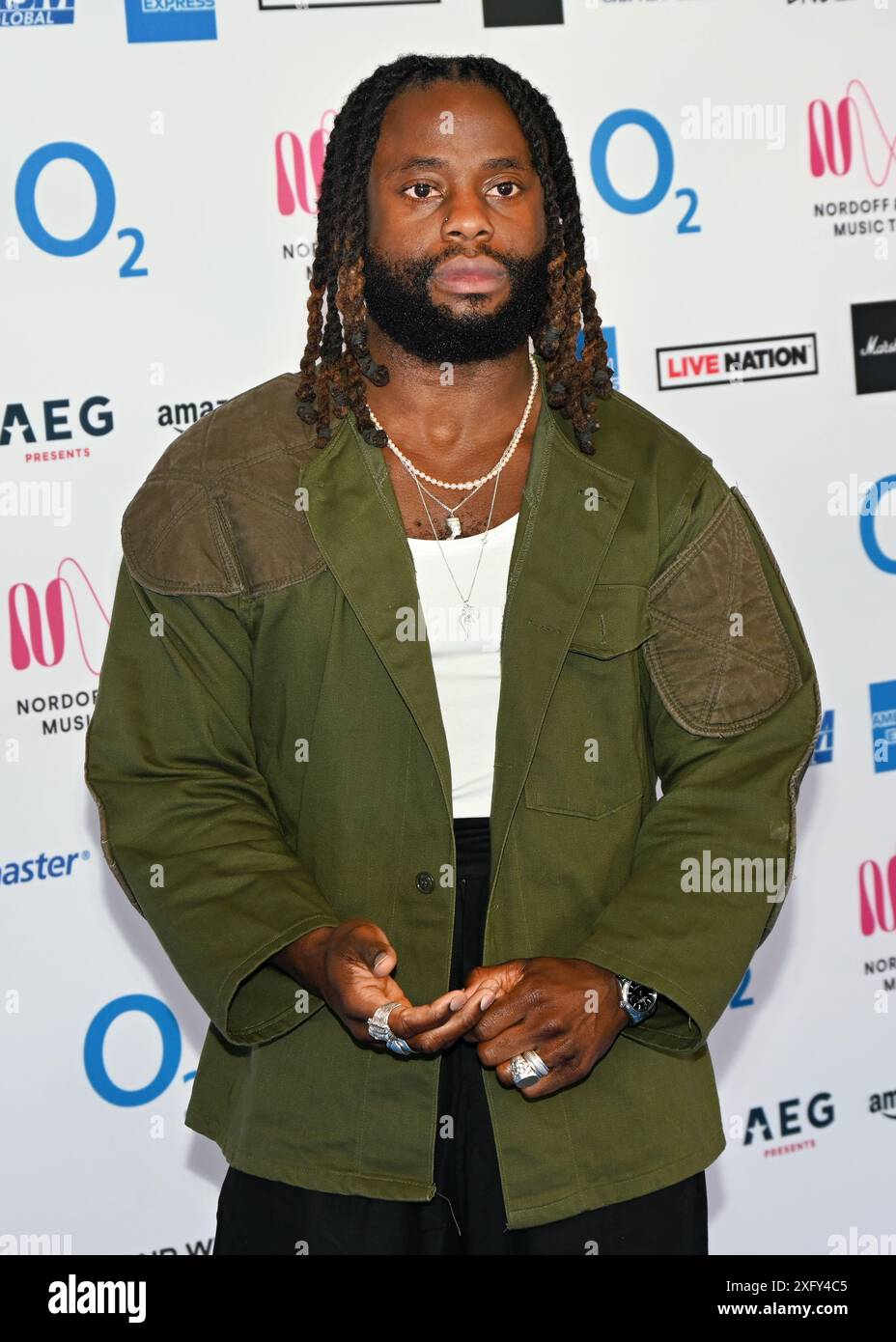 LONDON, ENGLAND: 5th July 2024: Kayus Bankole of Young Fathers attends ...