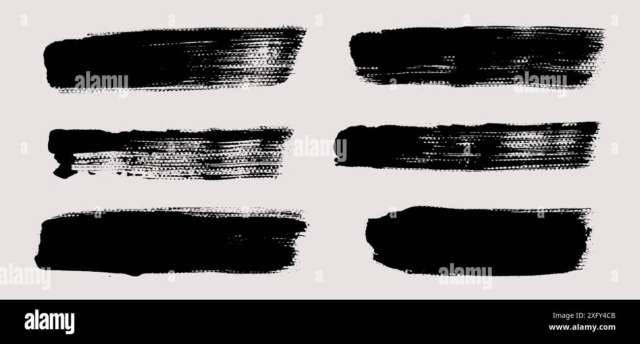 Brush strokes vector. Set of text boxes Stock Vector Image & Art - Alamy