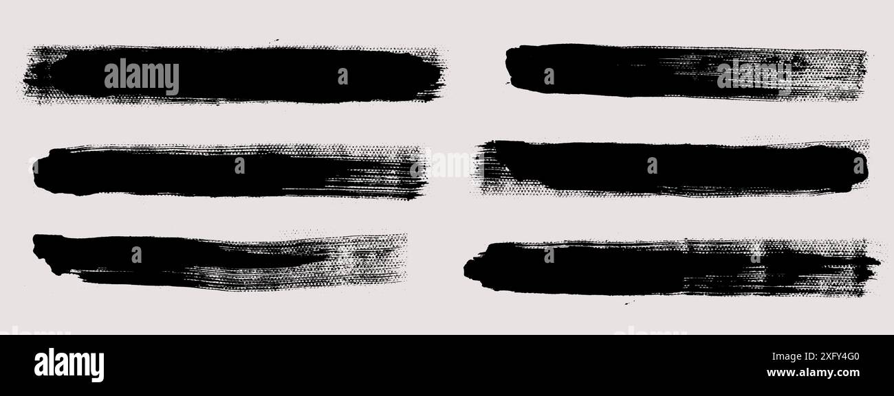 Brush strokes vector. Set of text boxes Stock Vector Image & Art - Alamy