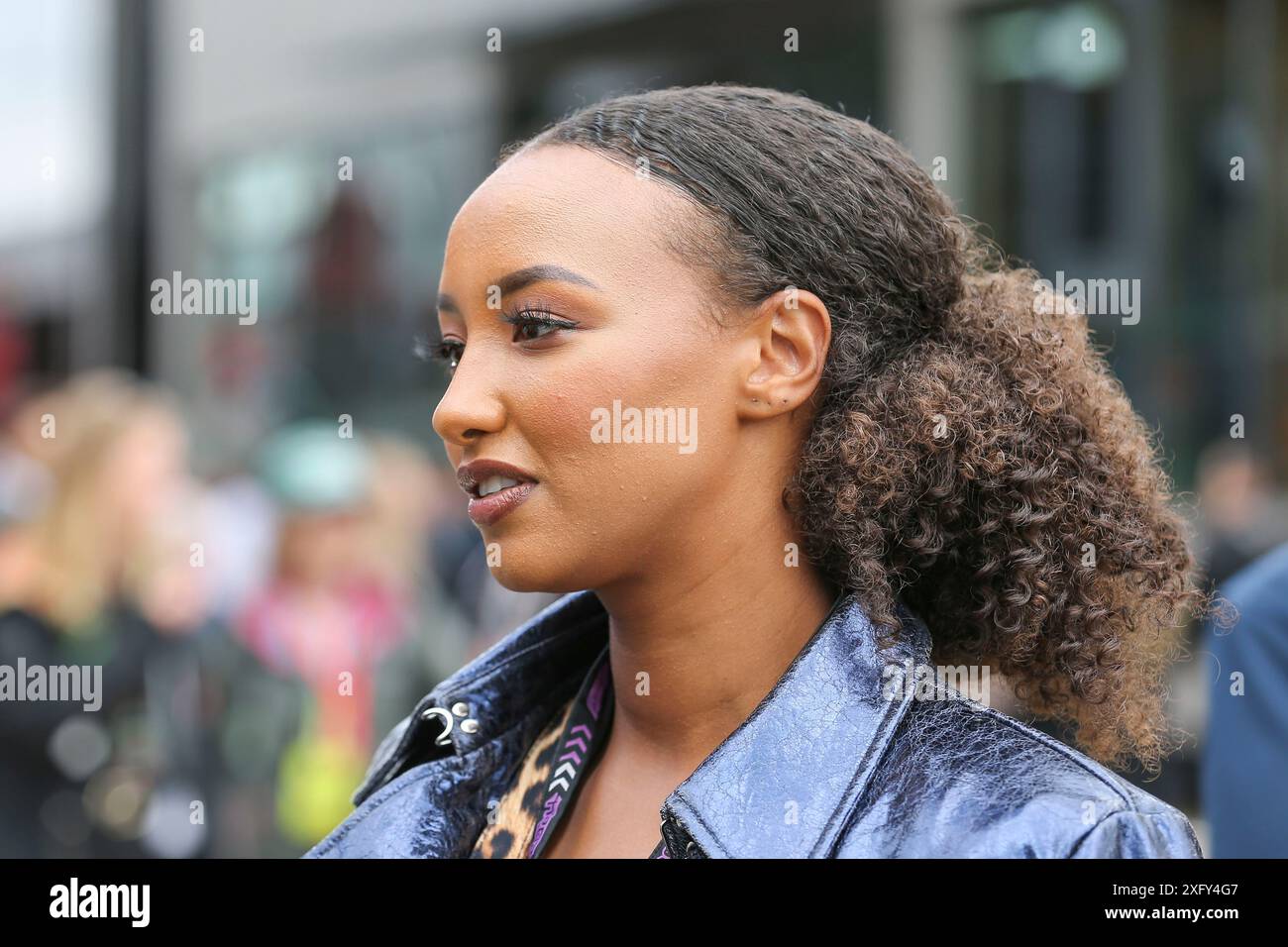 Silverstone, UK. 05th July, 2024. Sky Presenter Naomi Schiff during the ...