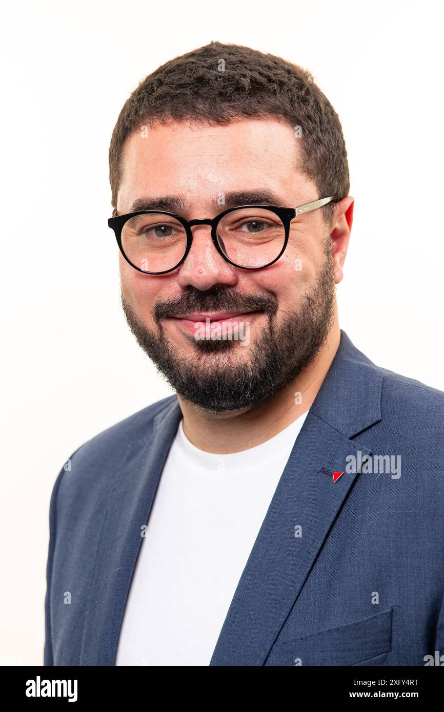 Brussels, Belgium. 04th July, 2024. PS' Khalil Aouasti poses during a ...