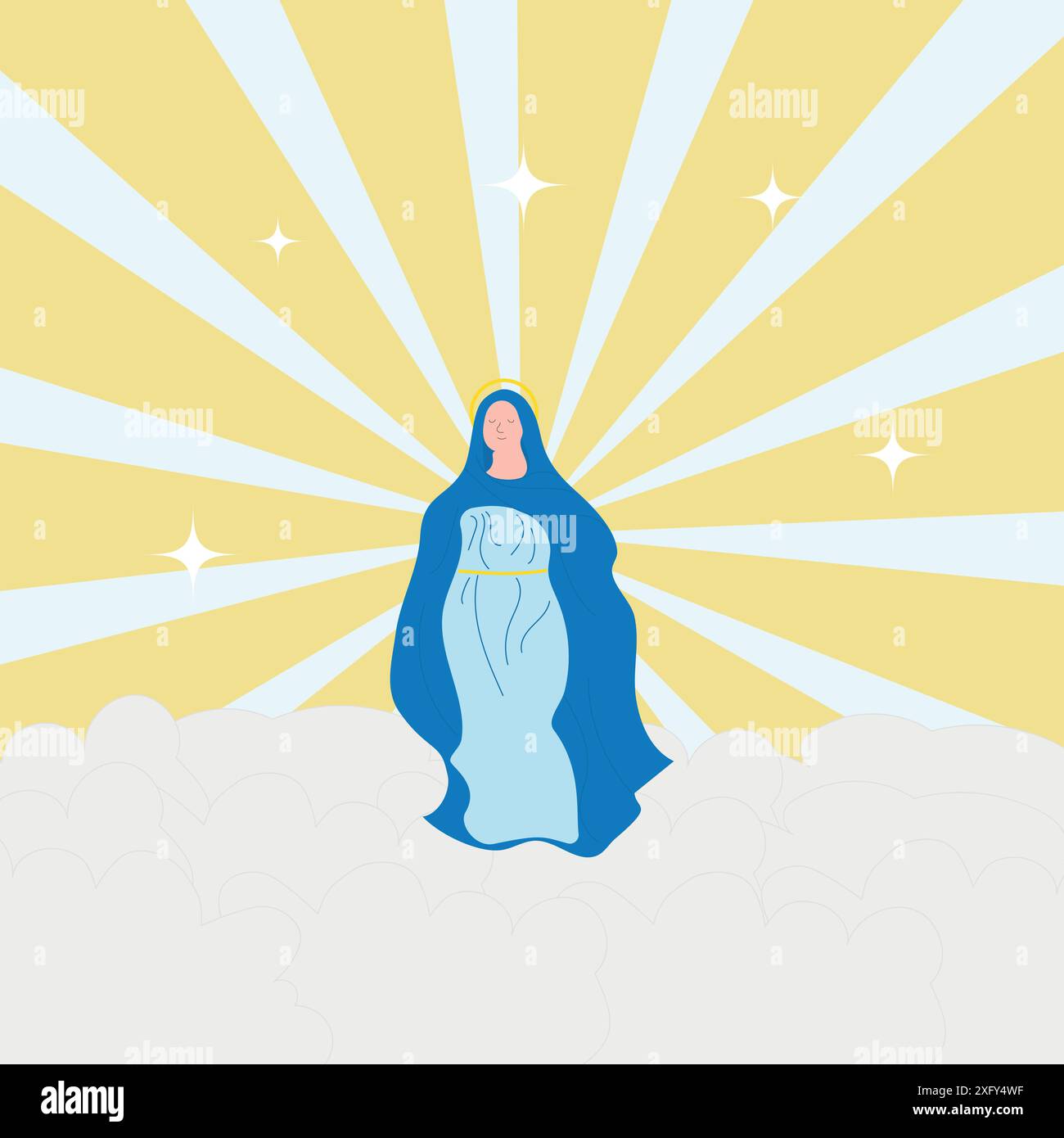 Holy Blessed Virgin Mary Or Mother Of God Assumption Of Mary Vector