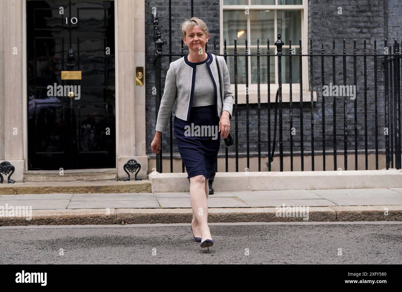 Yvette Cooper leaves at 10 Downing Street, London, after being ...