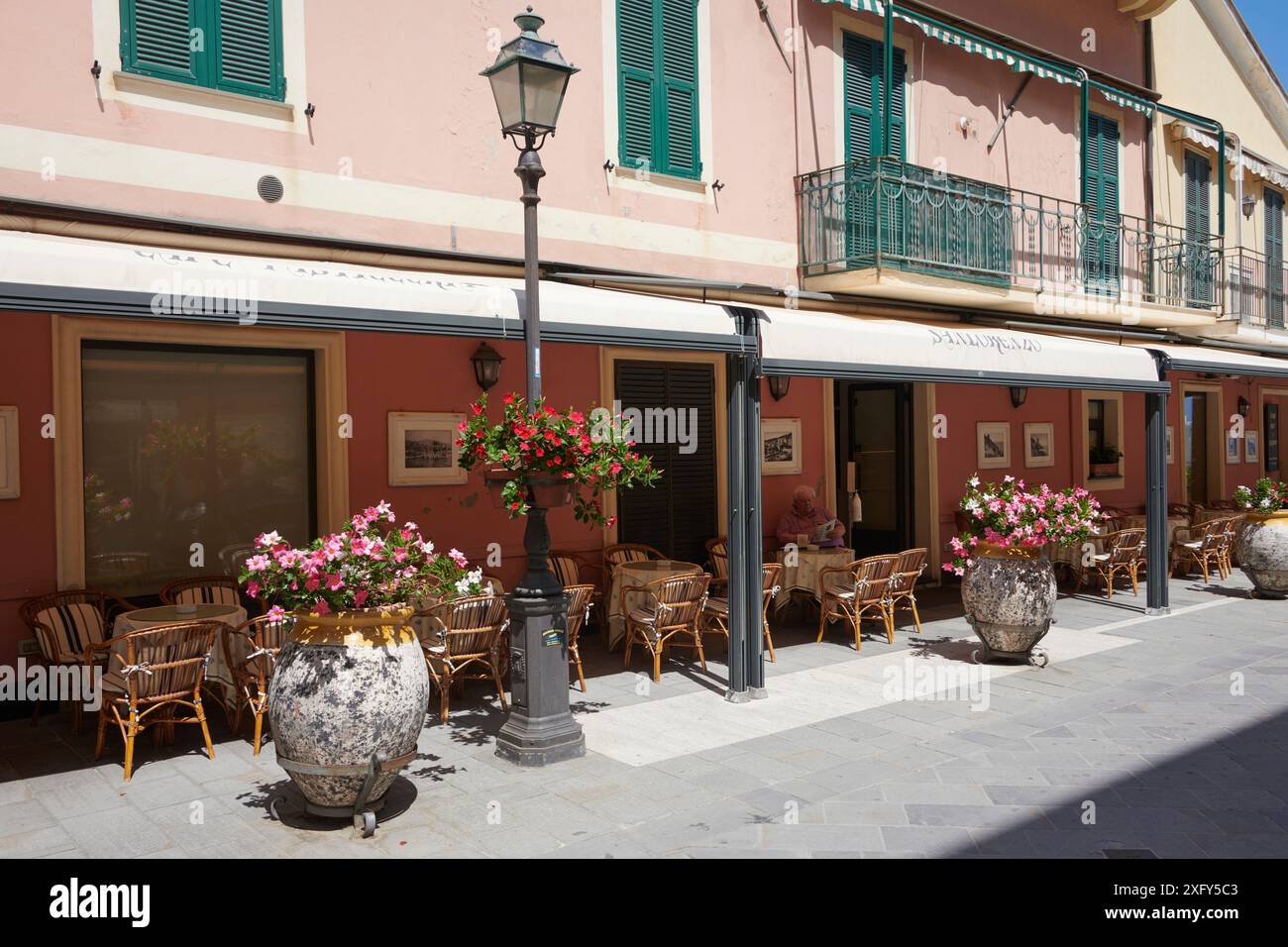 Alassio beach promenade Stock Photo - Alamy