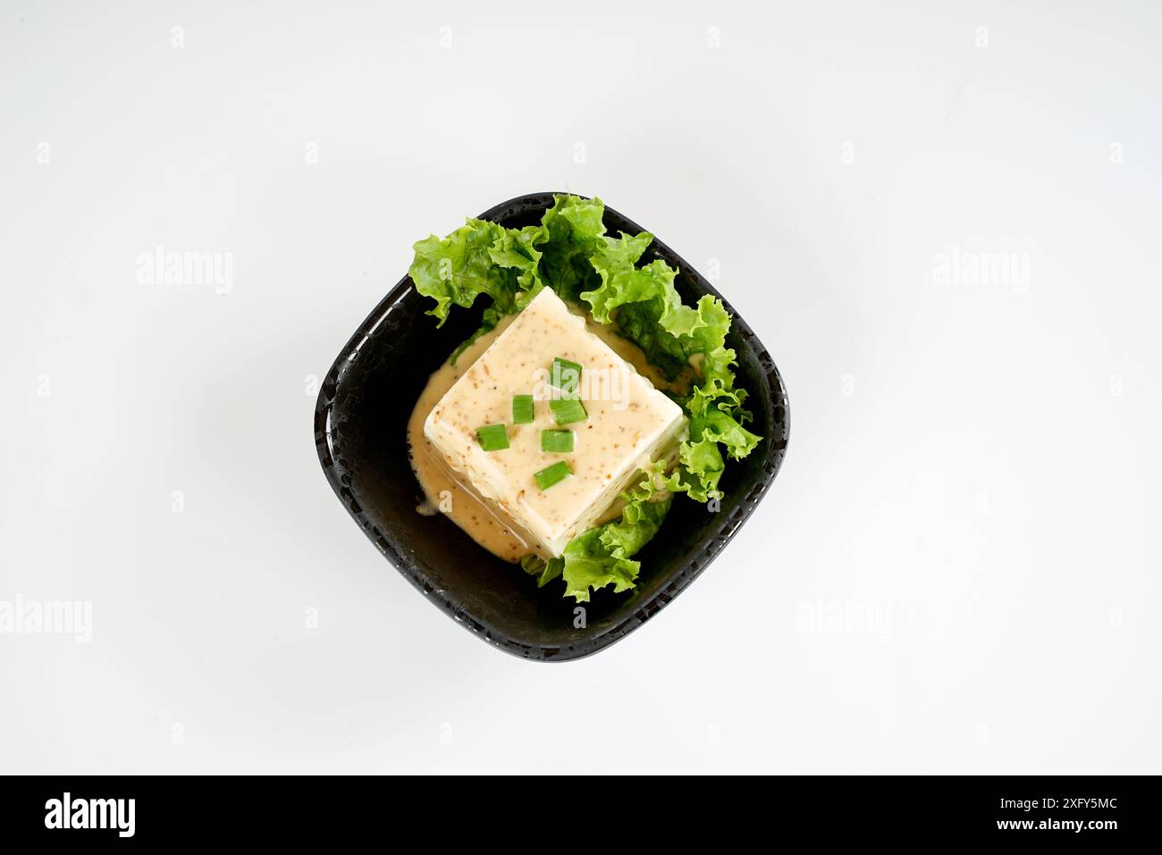 Japanese Dessert Cheese Tofu on ice Stock Photo - Alamy