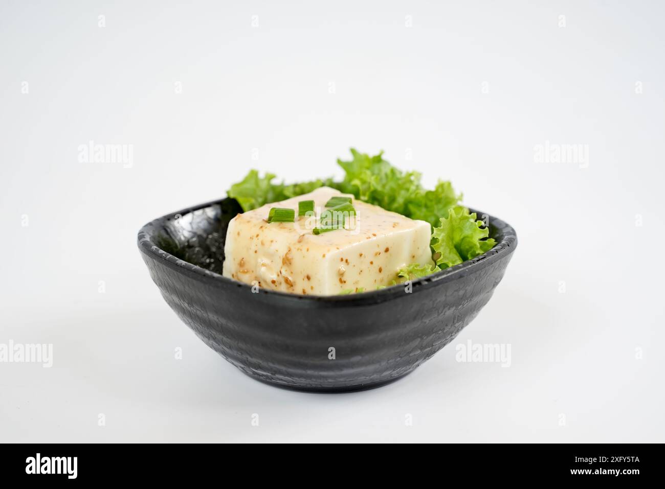 Japanese Dessert Cheese Tofu on ice Stock Photo - Alamy