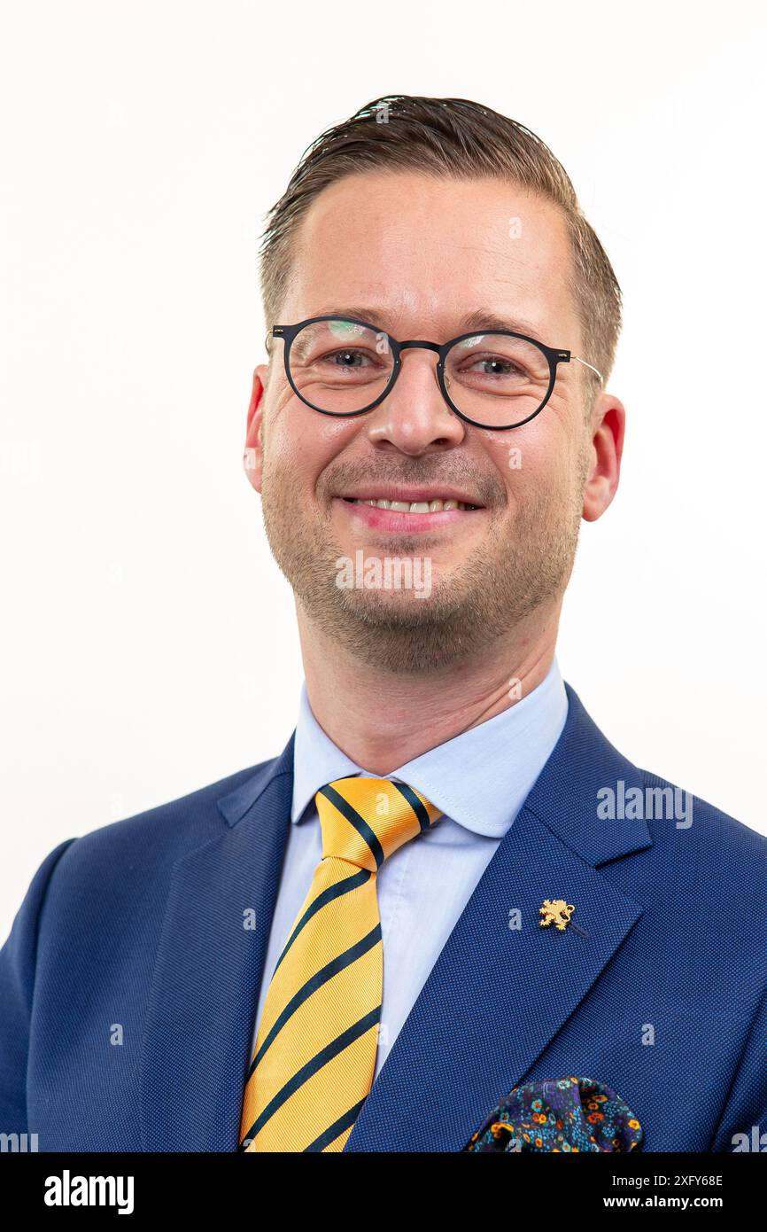 Brussels, Belgium. 04th July, 2024. Vlaams Belang's Wouter Vermeersch ...