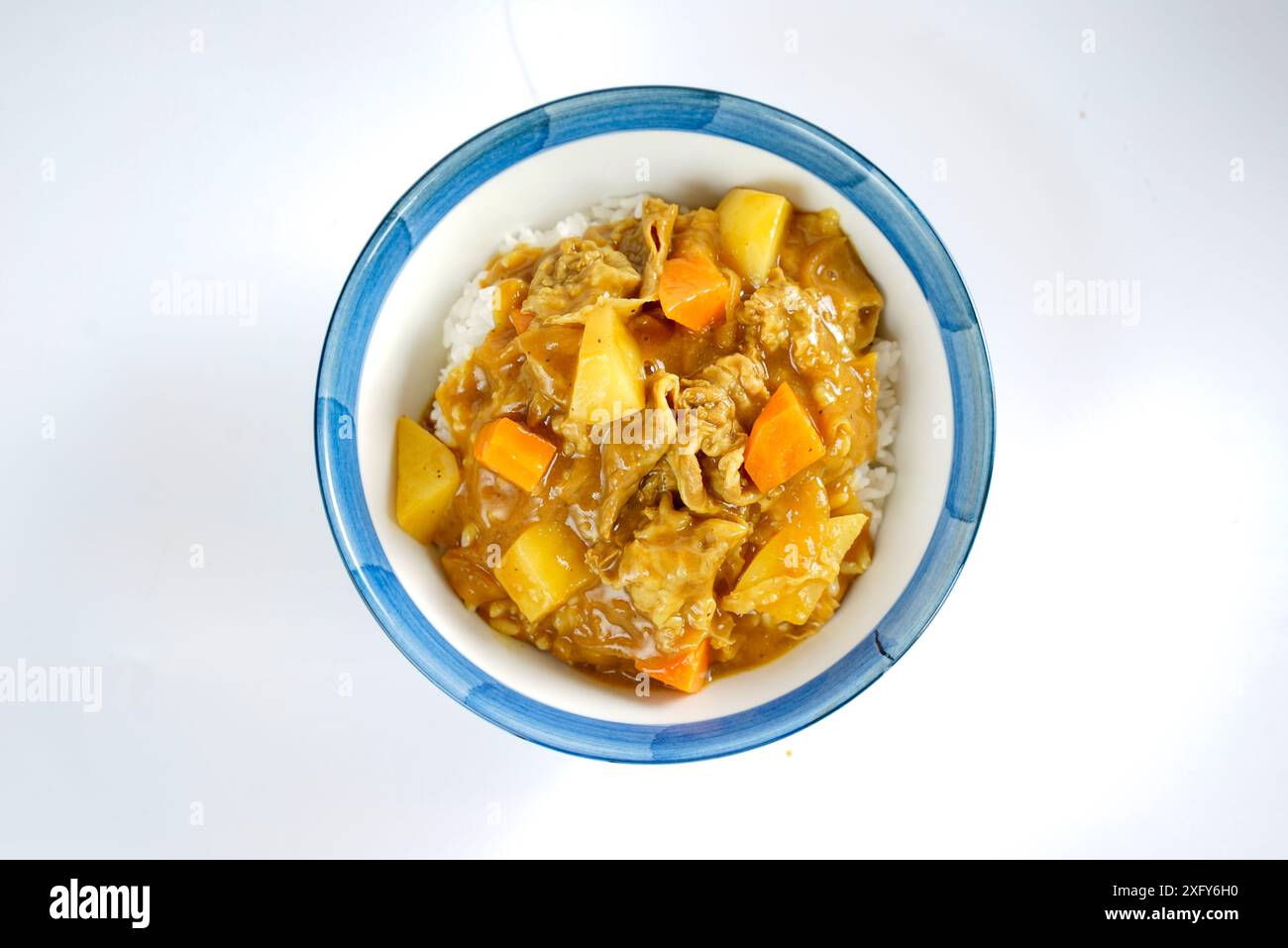 Curry Rice with slice beef ,Japanese set lunch Stock Photo - Alamy