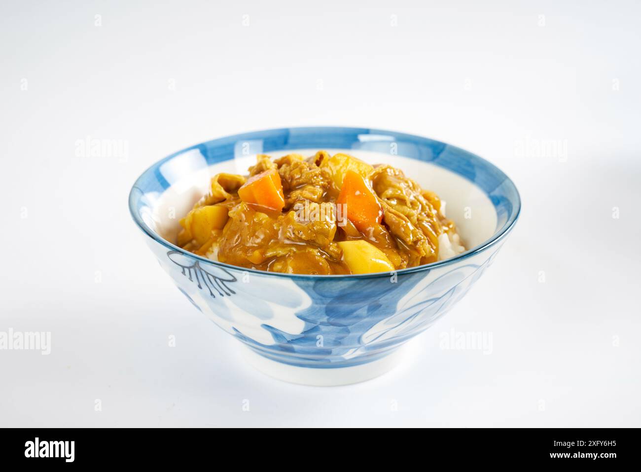 Curry Rice with slice beef ,Japanese set lunch Stock Photo - Alamy