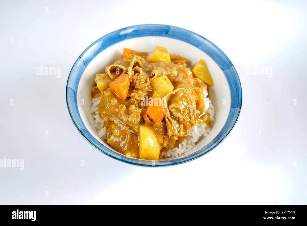 Curry Rice with slice beef ,Japanese set lunch Stock Photo - Alamy
