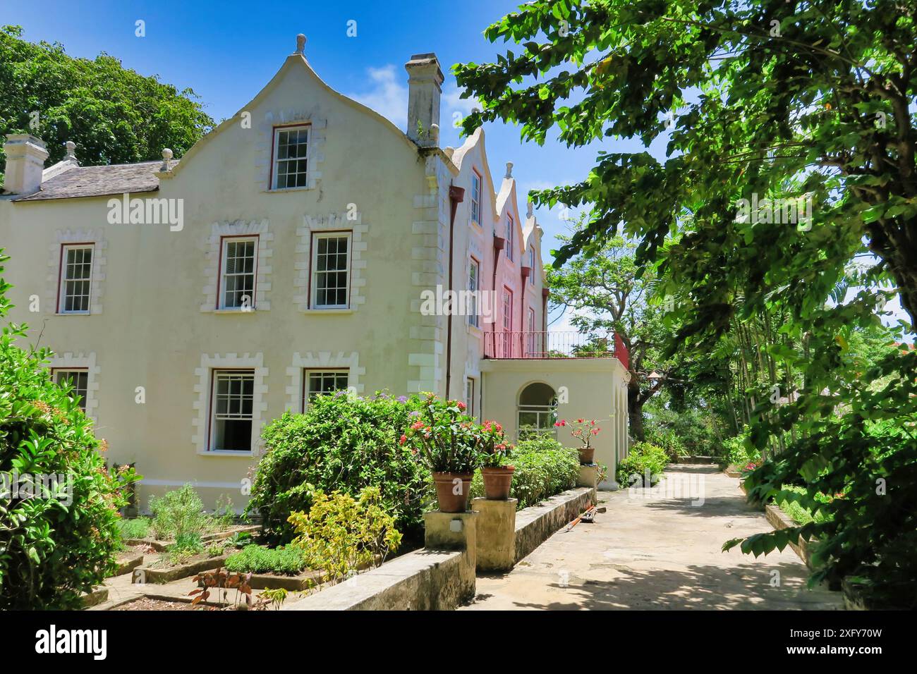 St. Nicholas, a colonial mansion on Barbados, Caribbean. Caribbean ...