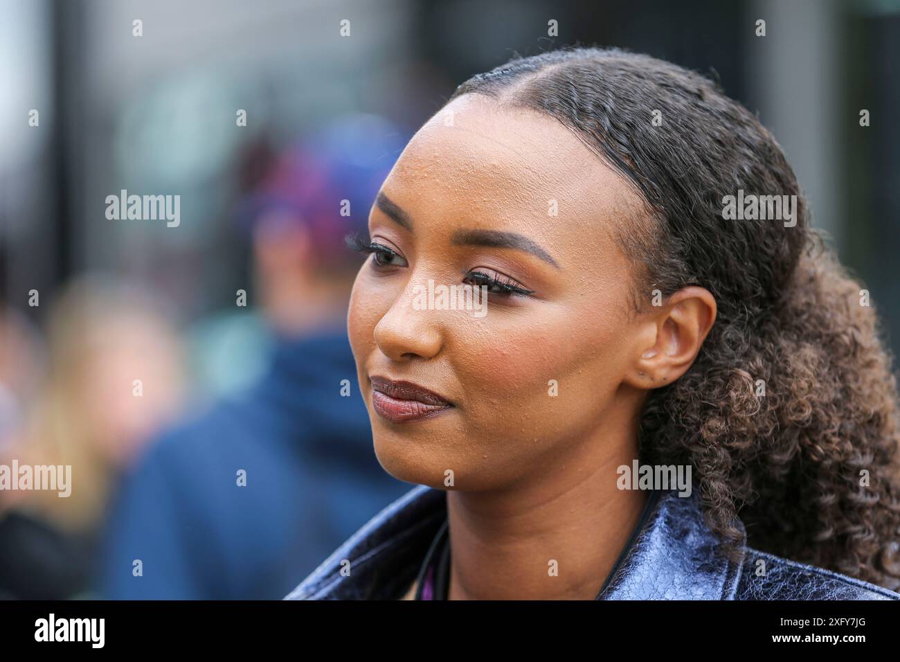 Silverstone, UK. 05th July, 2024. Sky Presenter Naomi Schiff during the ...