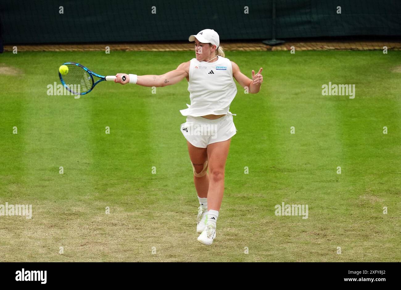 Sonay Kartal in action against Coco Gauff (not pictured) on day five of ...