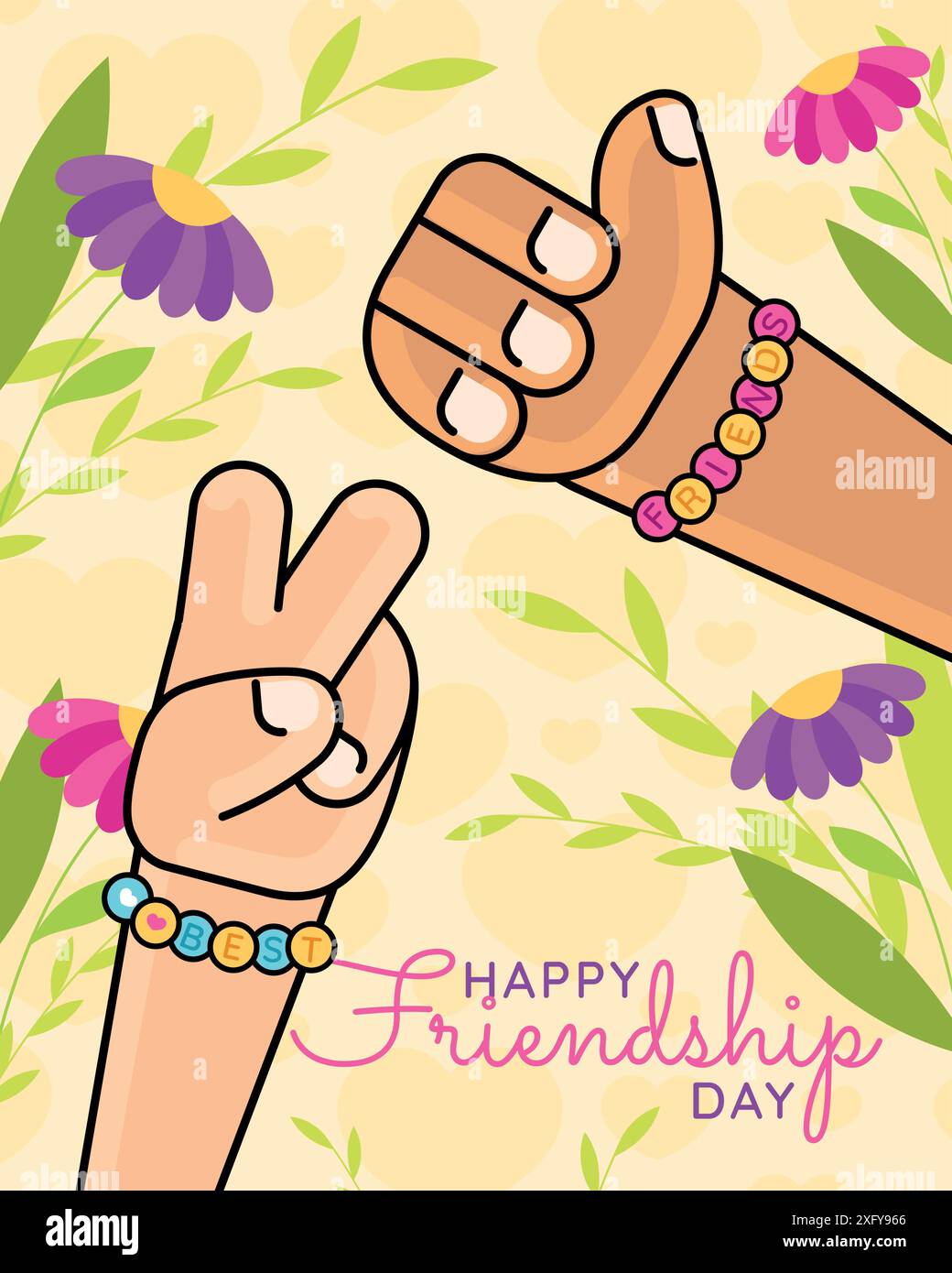 Friendship day Hand gesture Vector illustration Stock Vector Image ...