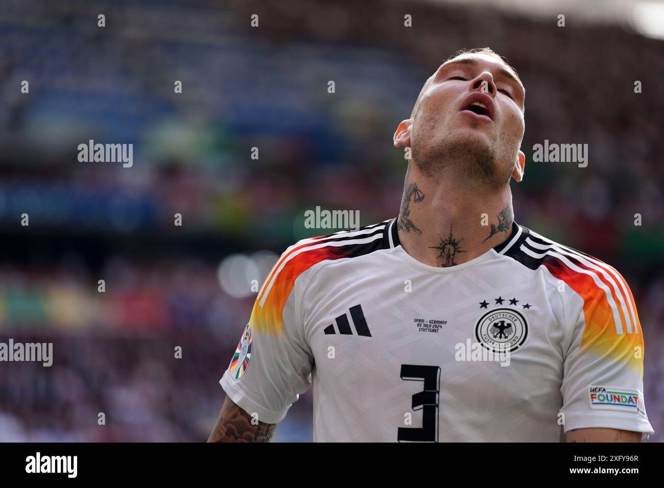 Germany's David Raum during the UEFA Euro 2024, quarter-final match at ...