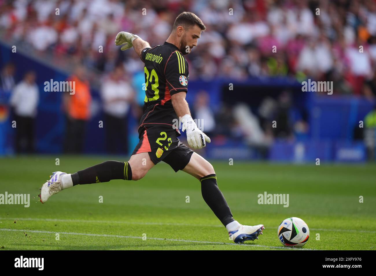 Spain goalkeeper Unai Simon during the UEFA Euro 2024, quarter-final ...
