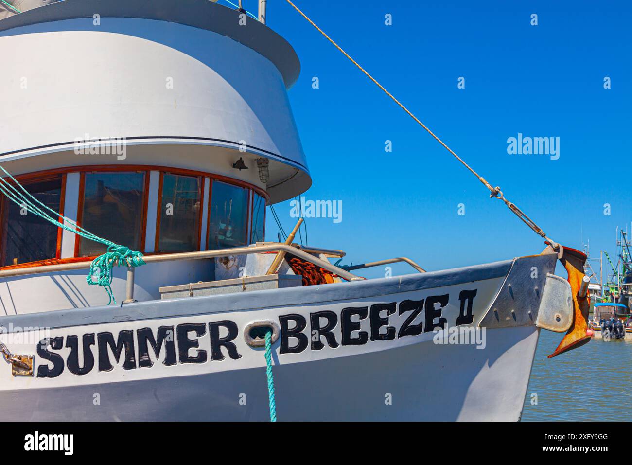 Docked fishing boat seen harbour hi-res stock photography and images ...
