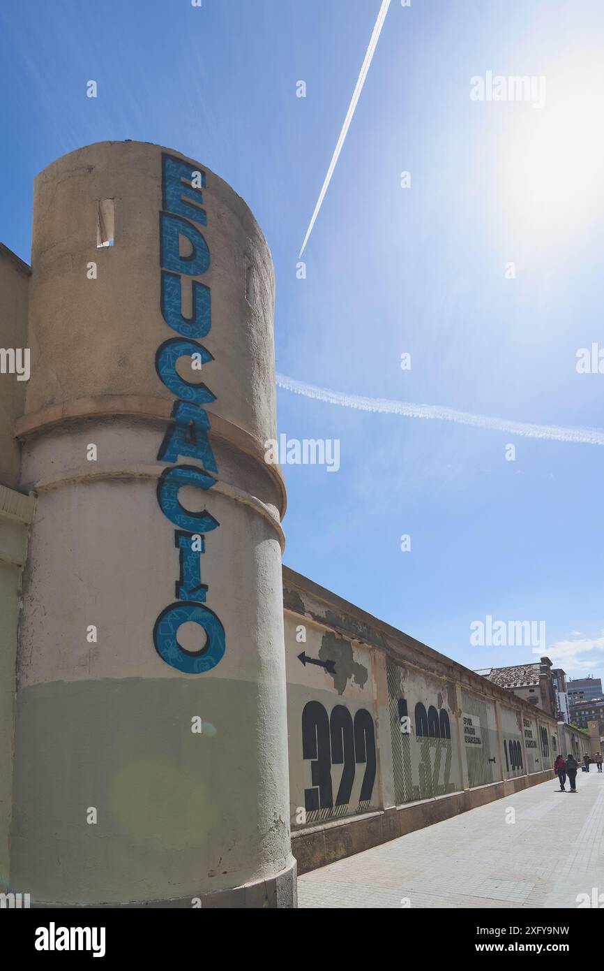 Barcelona, SPAIN - JULY 5, 2024: Photograph of the famous Model Prison ...